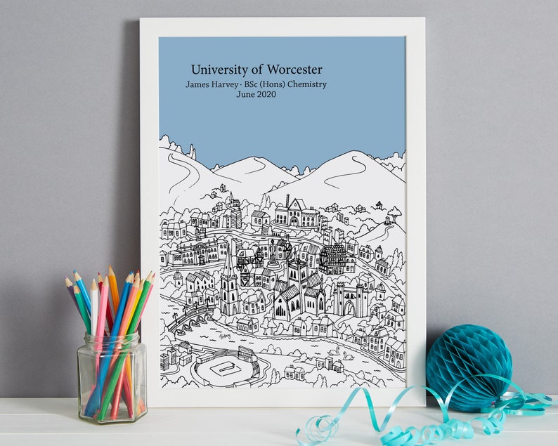 Personalised Worcester Graduation Gift Worcester University - Etsy