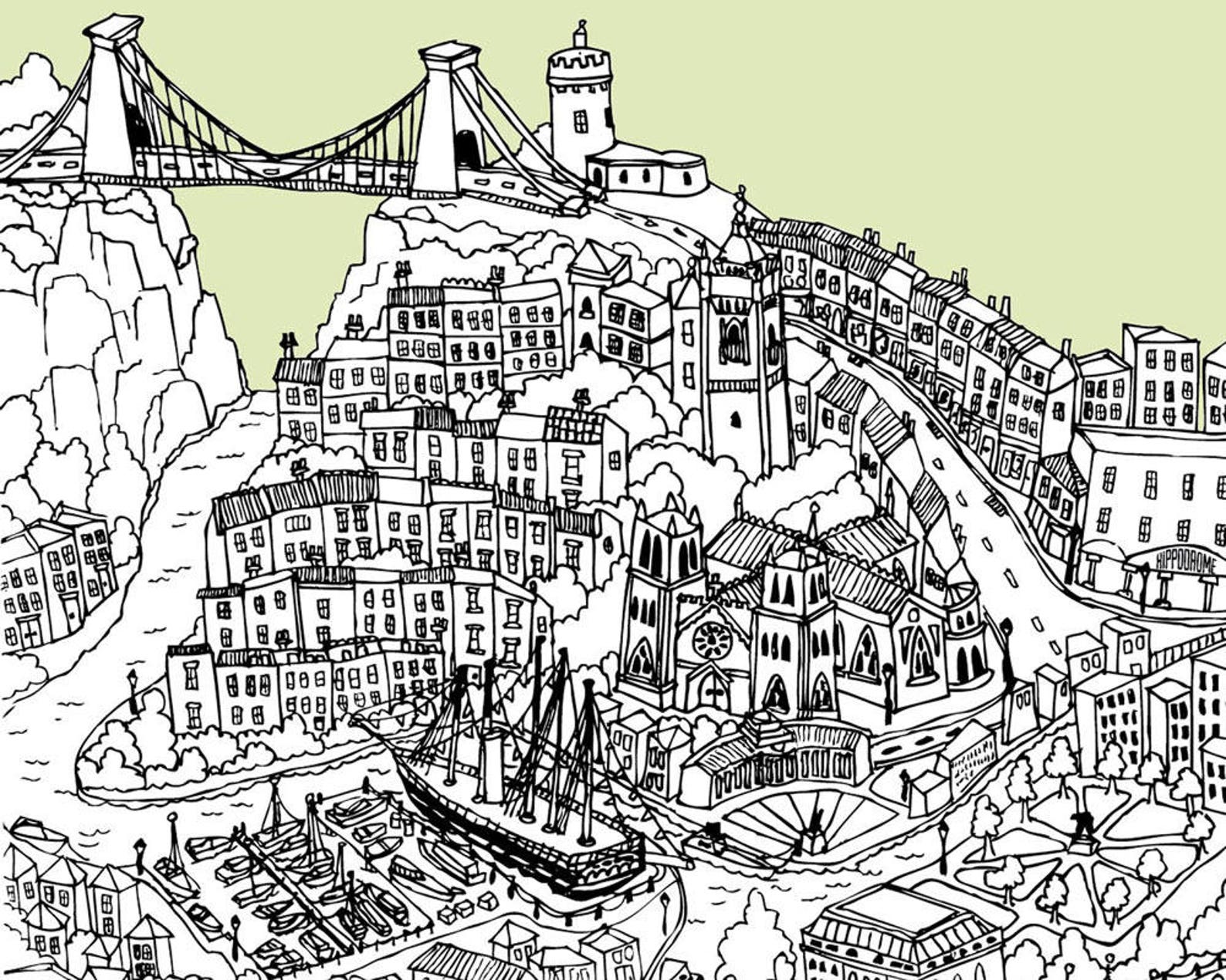 Personalised Bristol Print | Bristol Gift | First Anniversary Gift ...