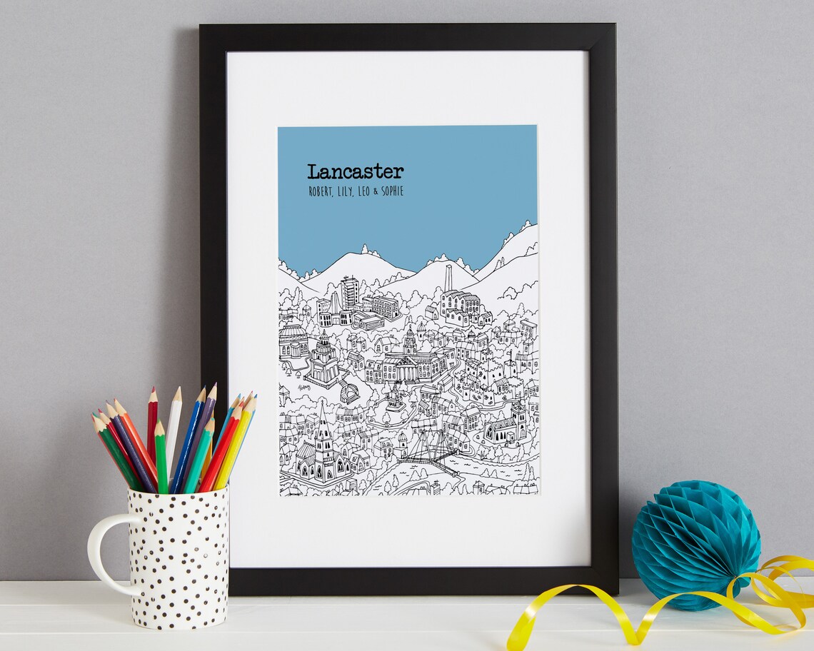 Personalised Lancaster Print Unique Lancaster Wedding Gift - Etsy