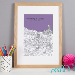 Personalised Lincoln Graduation Gift Print Linclon Uni Graduation ...
