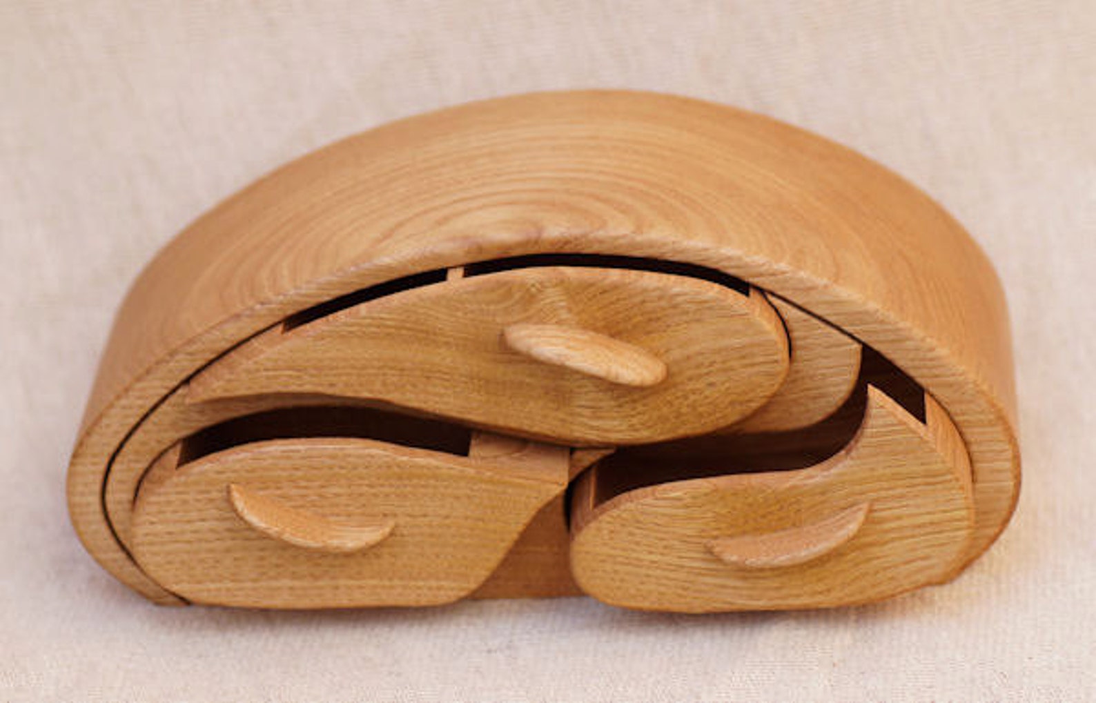 Curve Box Sculpted Jewelry Box in Chestnut Wood - Etsy