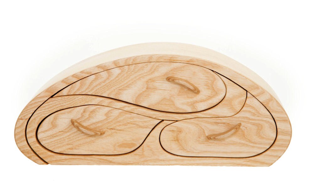 Curve Box Sculpted Jewelry Box in Ash Wood - Etsy