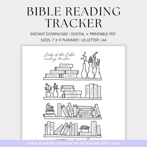 Printable Bible Reading Tracker, Digital Bible Tracker, Books of the ...