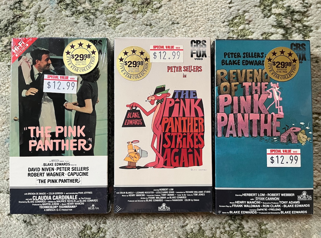 Lot of 3 Vintage THE PINK PANTHER Vhs Movies - Factory Sealed Videos ...