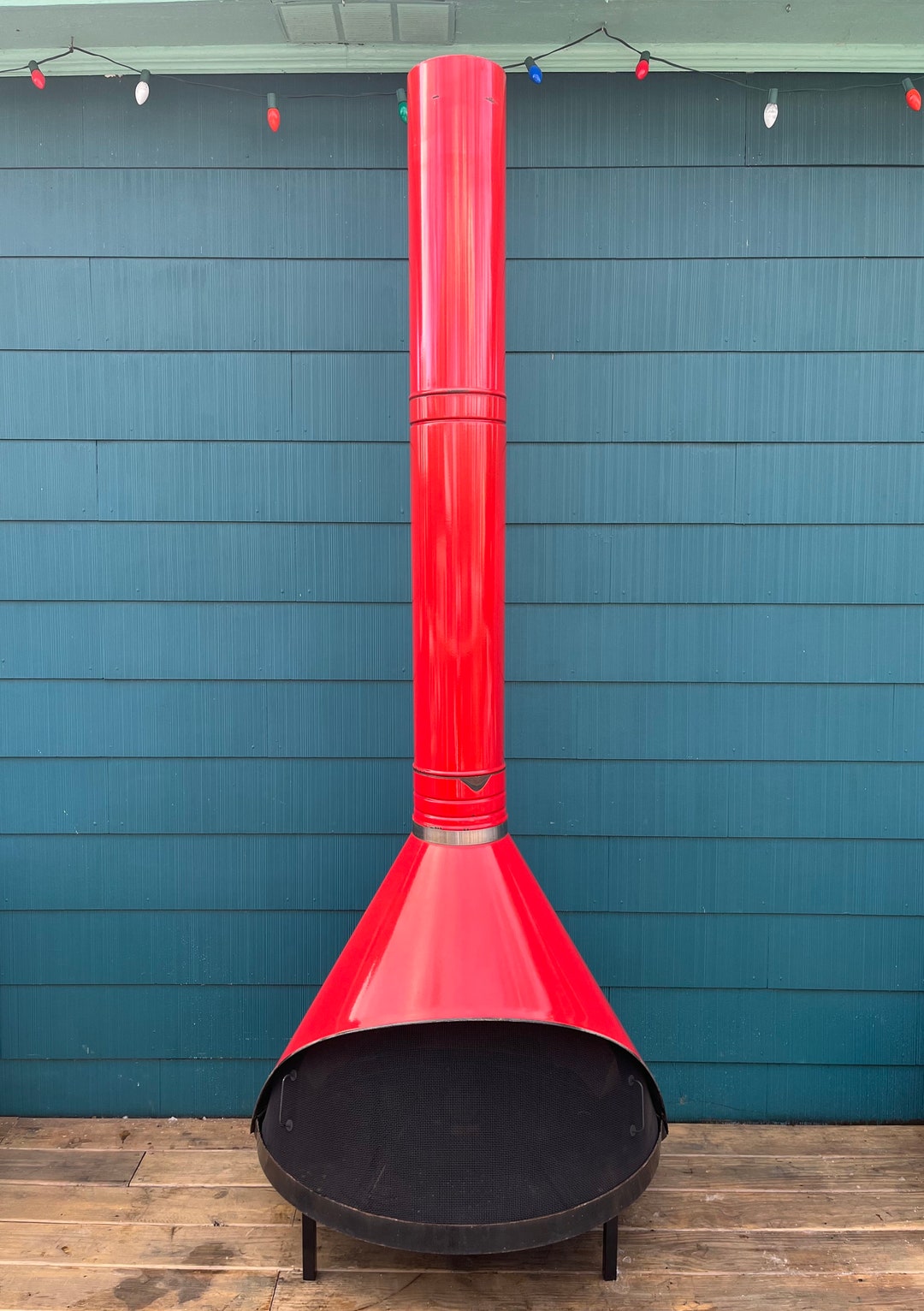 Vintage PREWAY Mid Century Modern Freestanding Cone Fireplace - Etsy