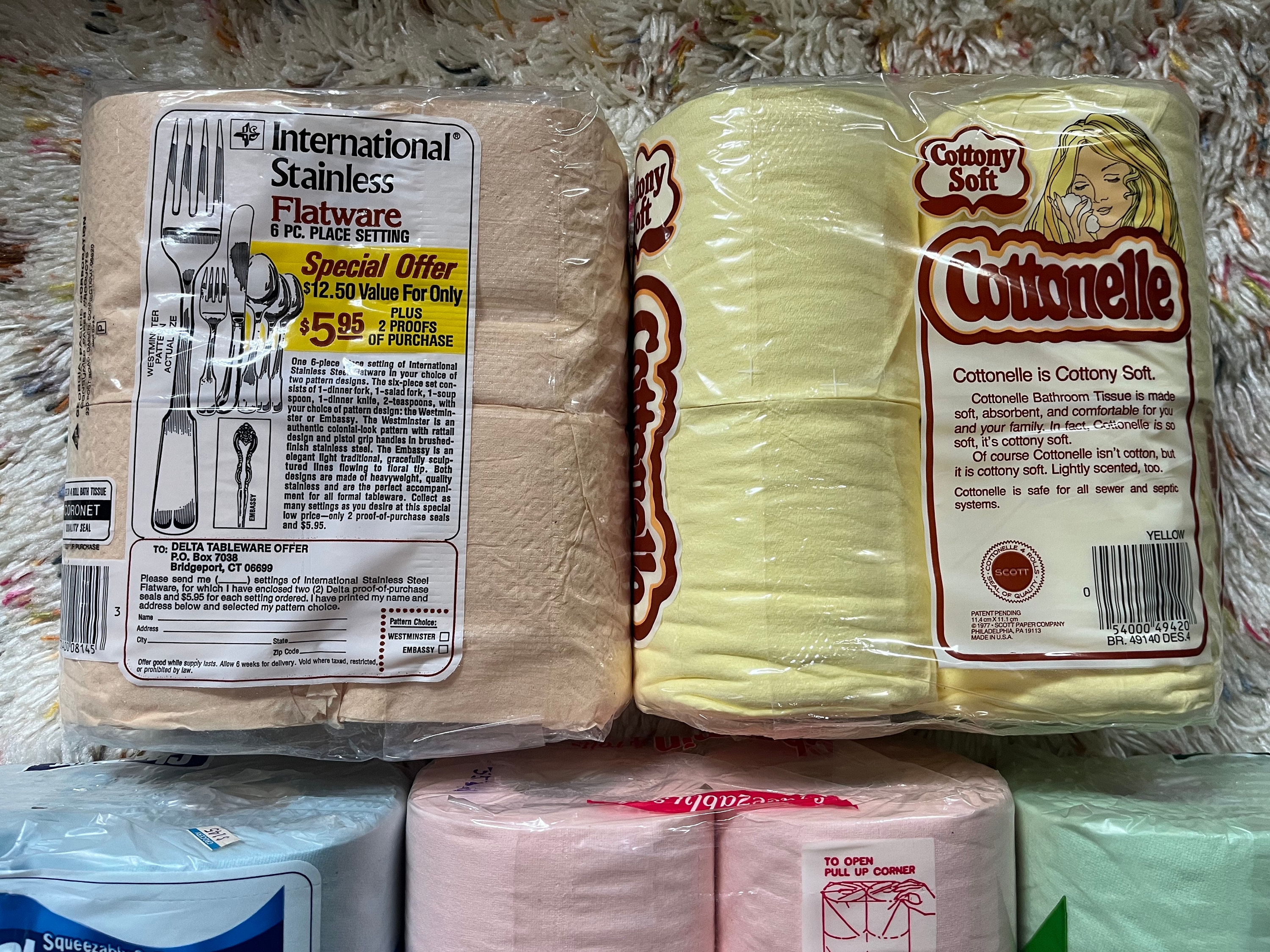 Vintage Toilet Paper 4 Roll Packs - Charmin Cottonelle Coronet Delsey ...