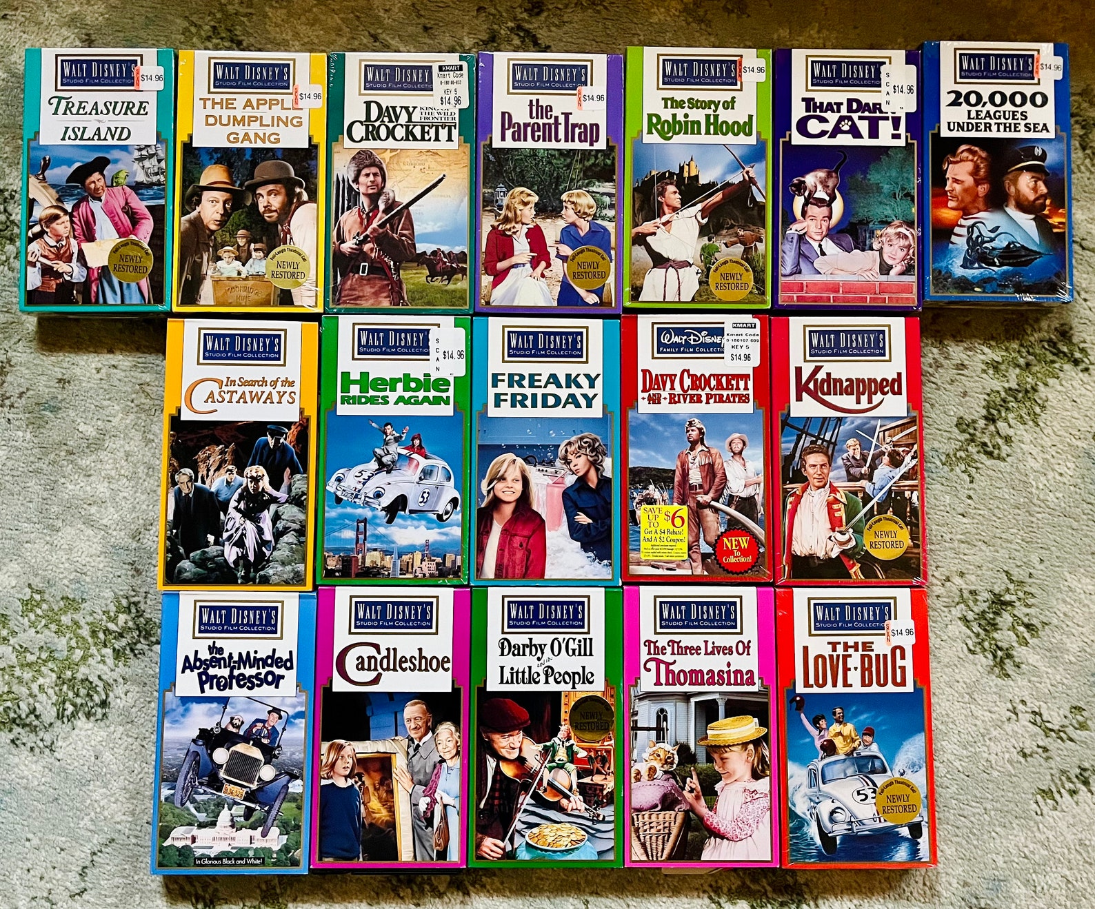 Vintage Lot of 17 Walt Disney's Studio & Family Film Collection VHS ...