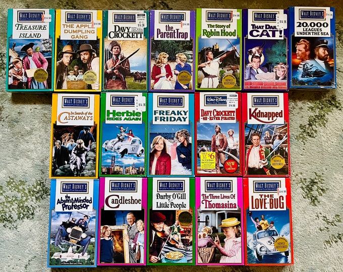 Vintage Lot of 17 Walt Disney's Studio & Family Film Collection VHS ...