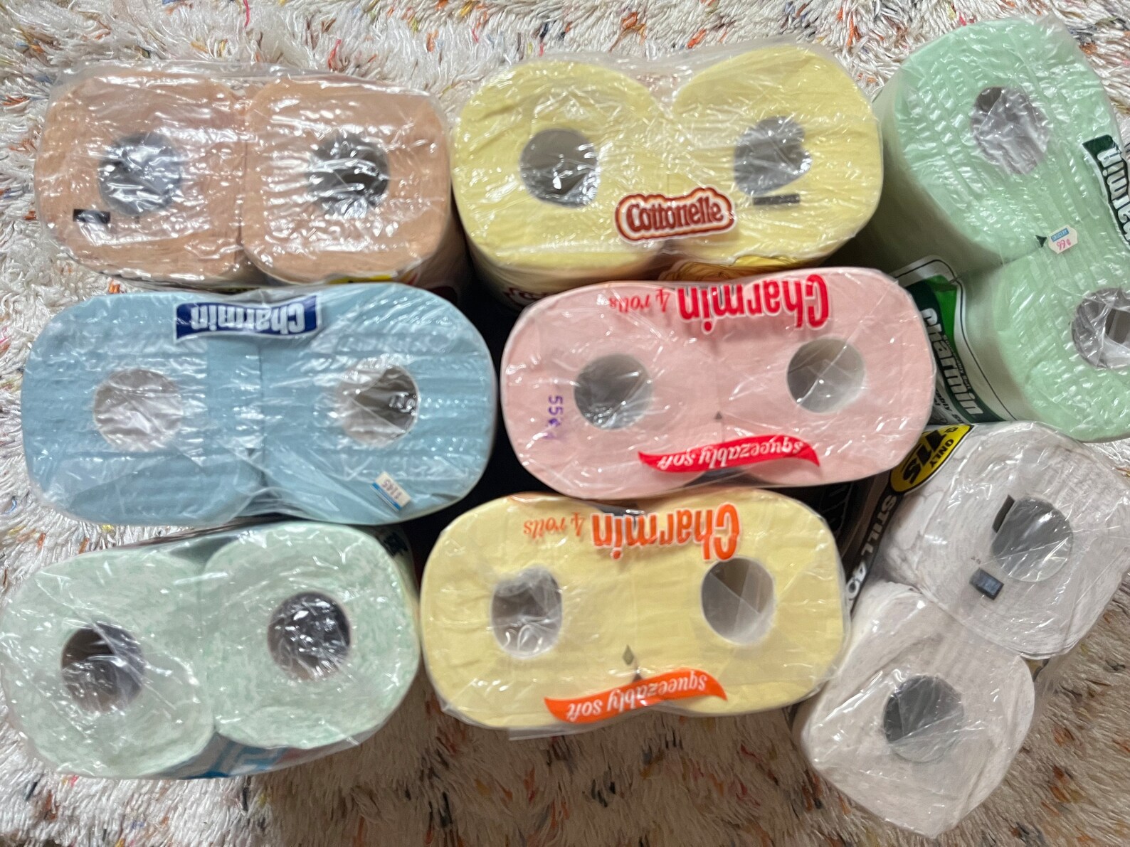 Vintage Toilet Paper 4 Roll Packs - Charmin Cottonelle Coronet Delsey ...
