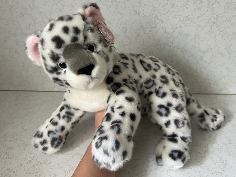 Vintage / Retired SUNDAR Snow Leopard Ty Beanie Baby & Buddy Set MWMT ...