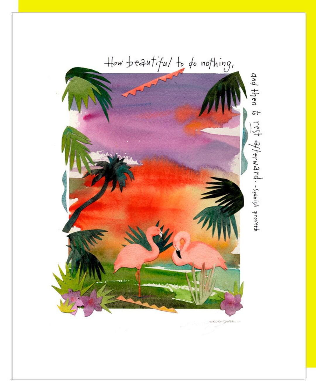 Flamingo Note Cards - Etsy