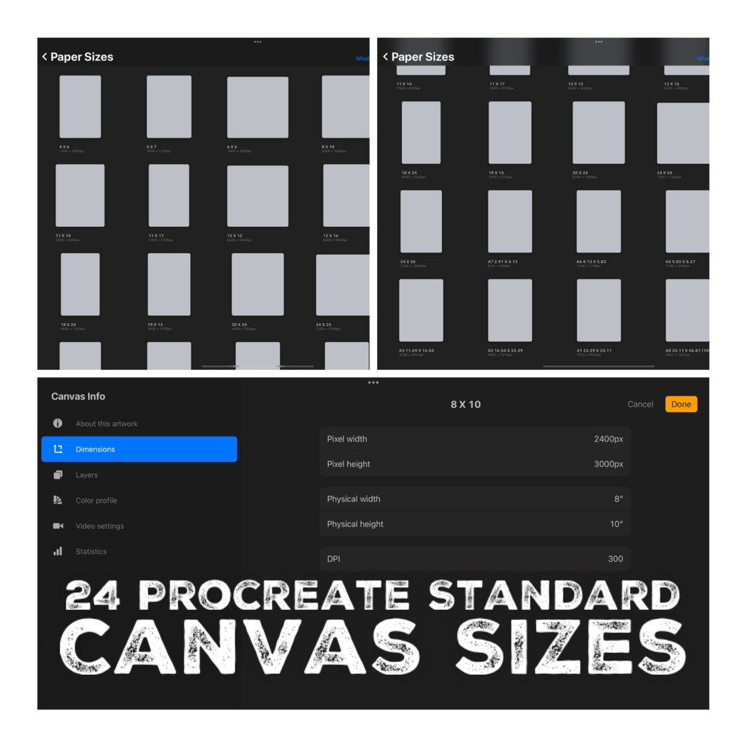 Unlock Your Creative Potential With 24 Procreate Canvases Standard ...