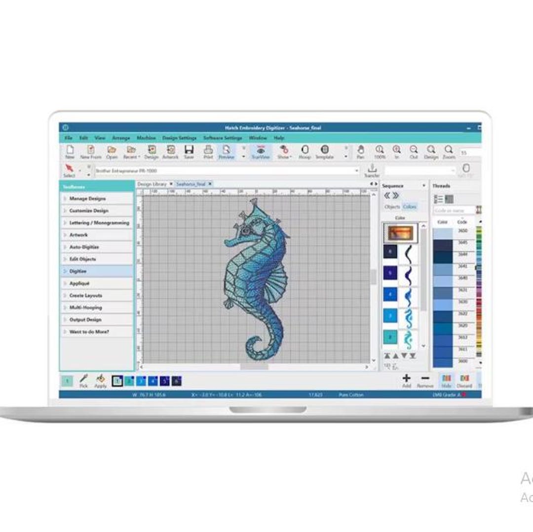 Hatch 2 Embroidery Software Digitizing Lifetime Activation - Etsy