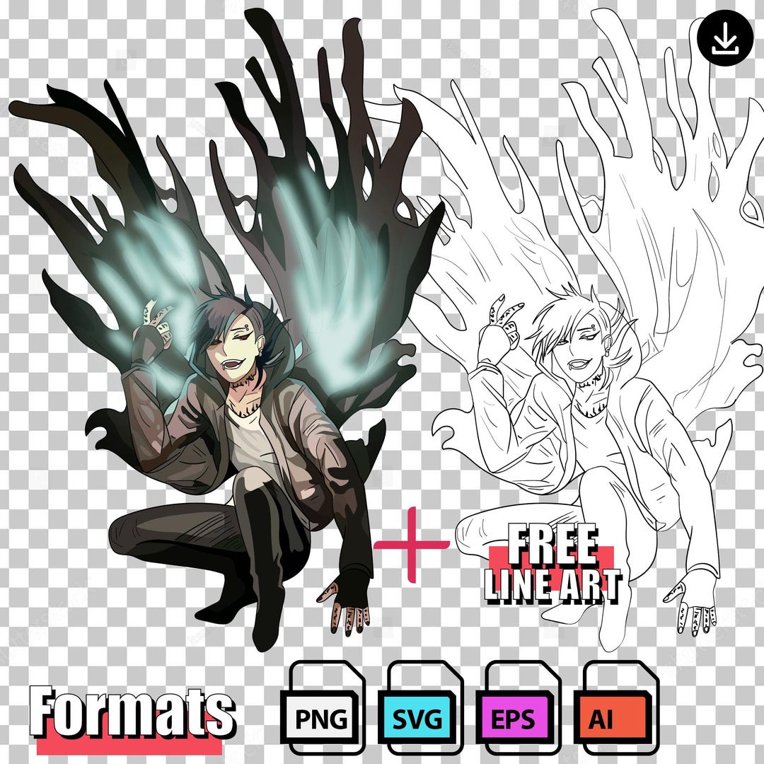 Premium Anime Vector, Anime Line Art, Anime Png, Anime Vector Files ...