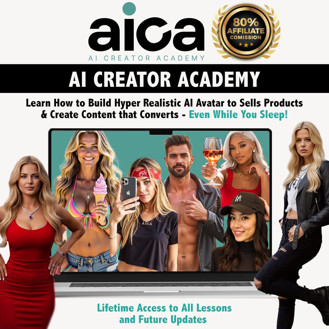 Best AI Avatar Course AICA, Ai Creator Academy: Sell Digital Products Faceless Content Ai UGC ...