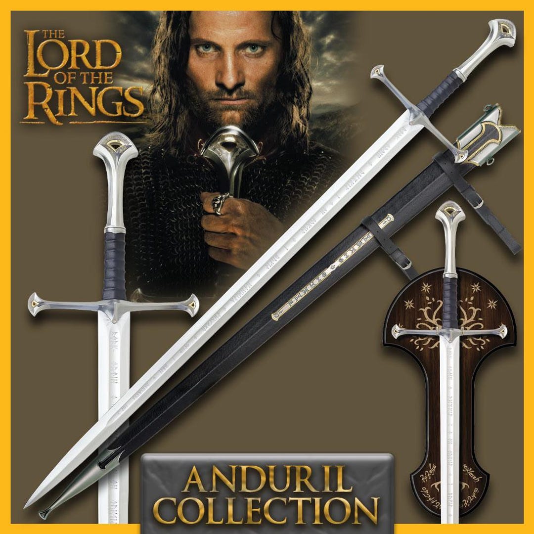 Anduril Collection | LOTR Officially Licensed Set | Aragorn's Sword and ...
