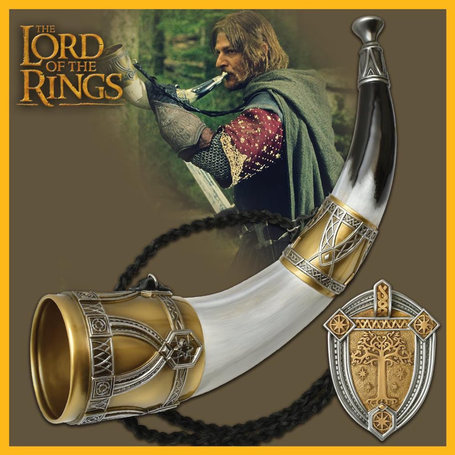 Licensed Lord of the Rings Horn of Gondor Replica: Boromir Collectible ...