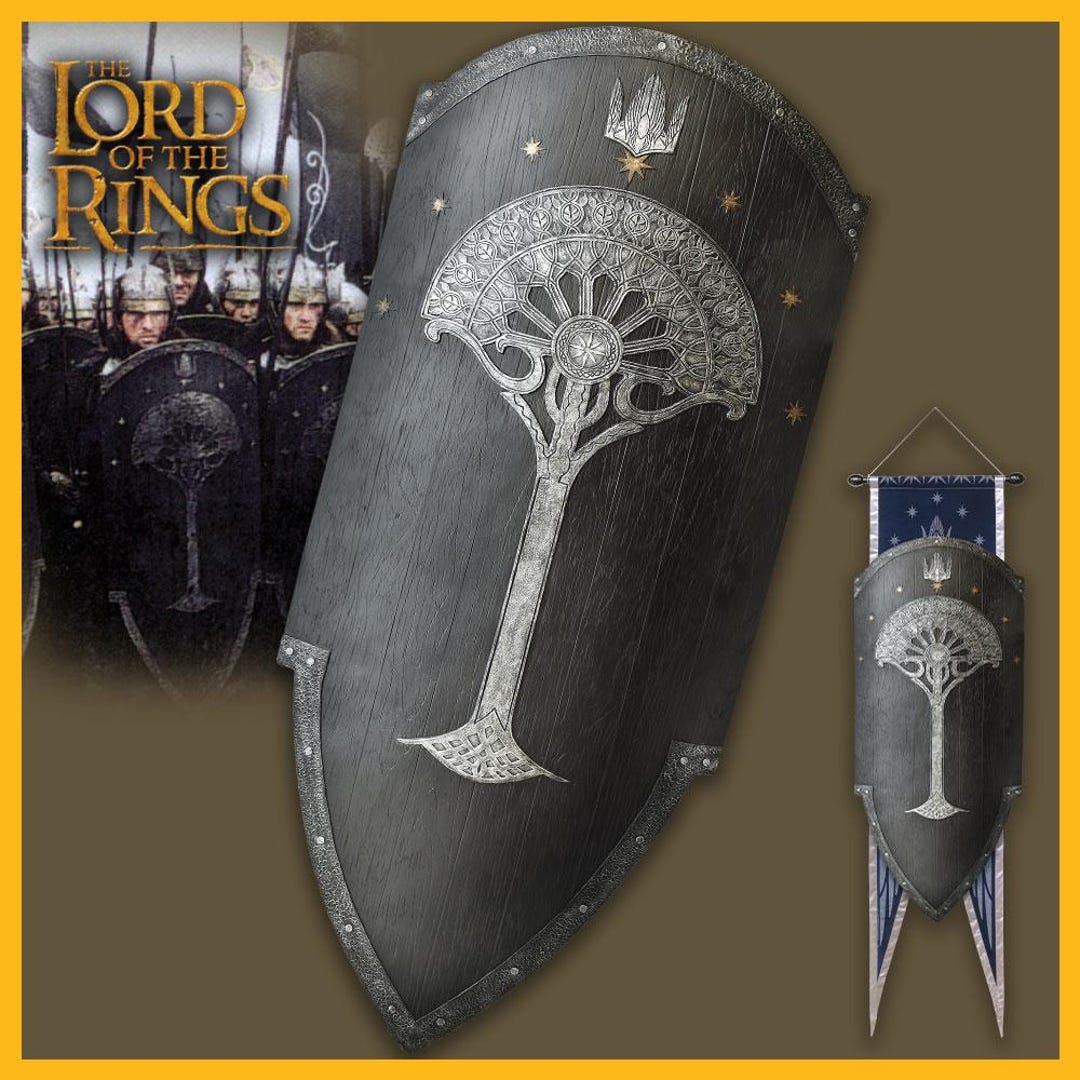 Gondorian Shield Replica: Lord of the Rings Licensed Collectible With ...