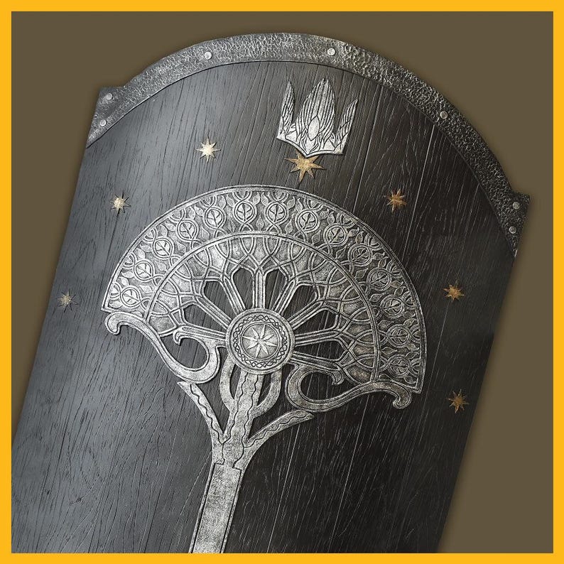 Gondorian Shield Replica: Lord of the Rings Licensed Collectible With ...