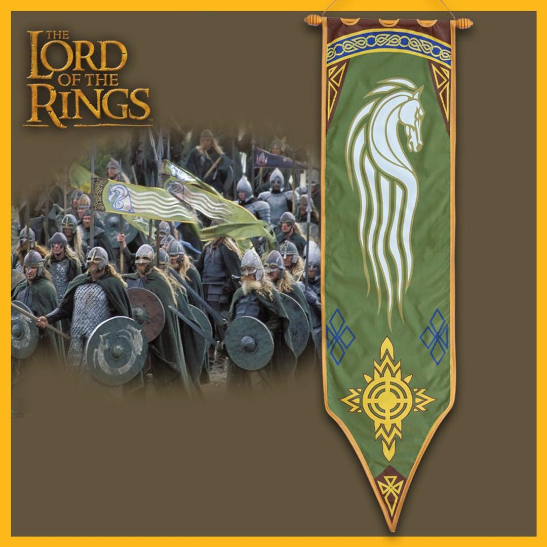 Rohan Banner Replica | Lord of the Rings Wall Decor | Officially ...