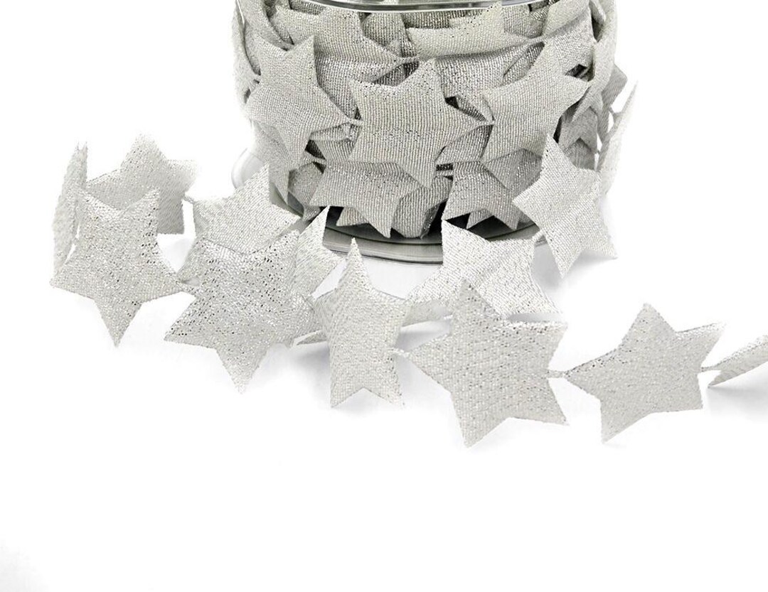 Puffy Metallic Silver Star Banner Ribbon - 1 1/2" - 1 Yard - Etsy
