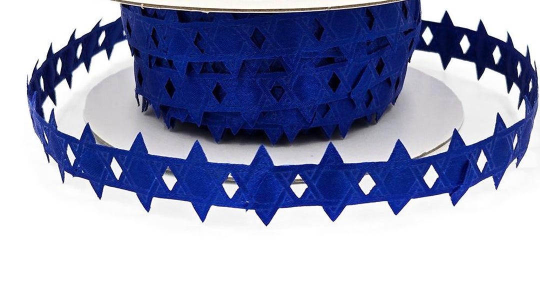 Blue Star of David Cut Out Ribbon - 3/4 Inch - 1 Yard - Etsy
