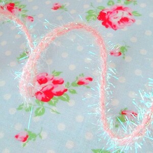 Light Pink Iridescent Tinsel Rope Garland - 1/4 Inch - 1 Yard - Etsy