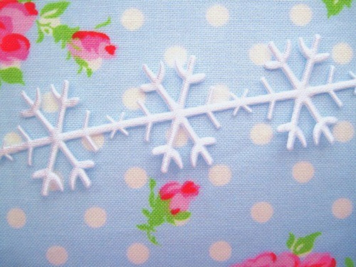 White Snowflakes Ribbon/trim - 1 Inch - 1 Yard - Etsy