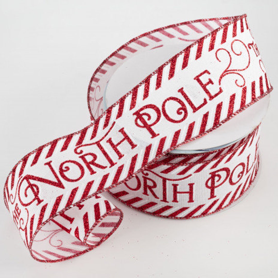 Sold By The Yard Listing Is For 1 Yard 2 1 2 Glitter North Pole Red And sold-by-the-yard-listing-is-for-1-yard-2-1-2-glitter-north-pole-red-and