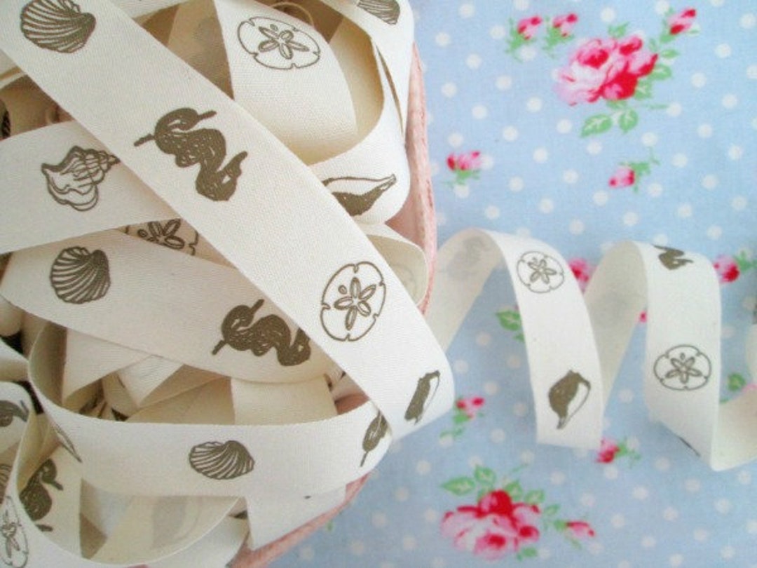 Seashell Ivory Canvas Ribbon - 3/4 Inch - 1 Yard - Etsy