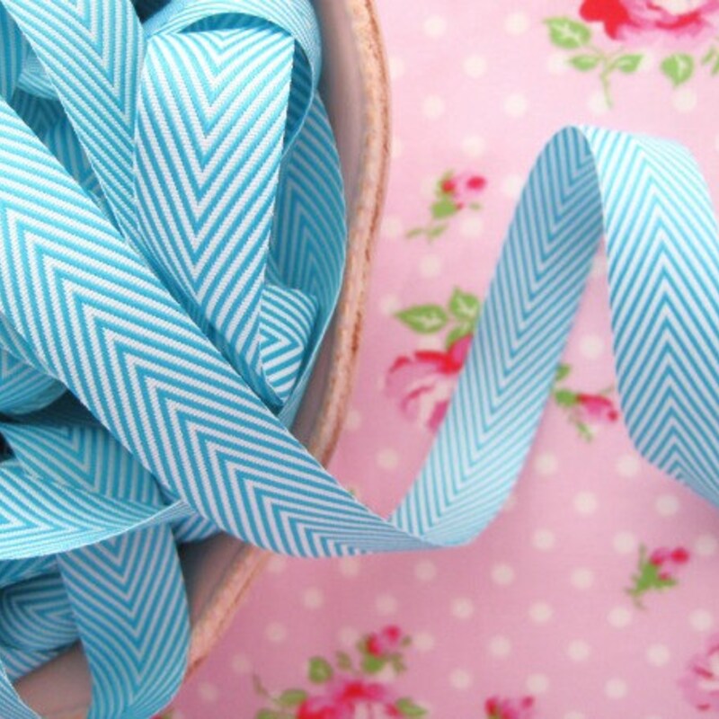 Aqua Blue Chevron - Etsy