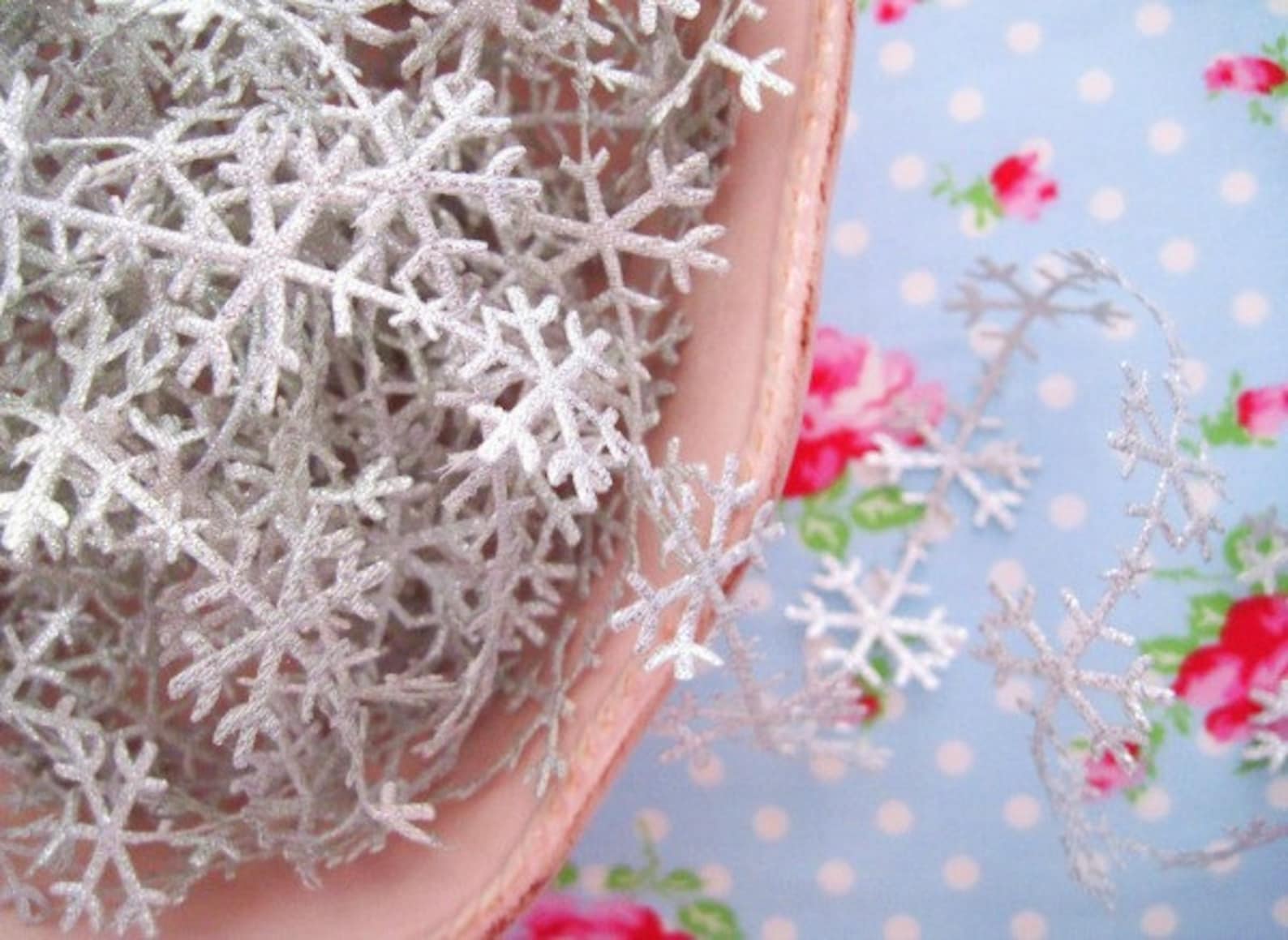 Metallic Silver Snowflakes Ribbon/trim - 1 Inch - 1 Yard - Etsy