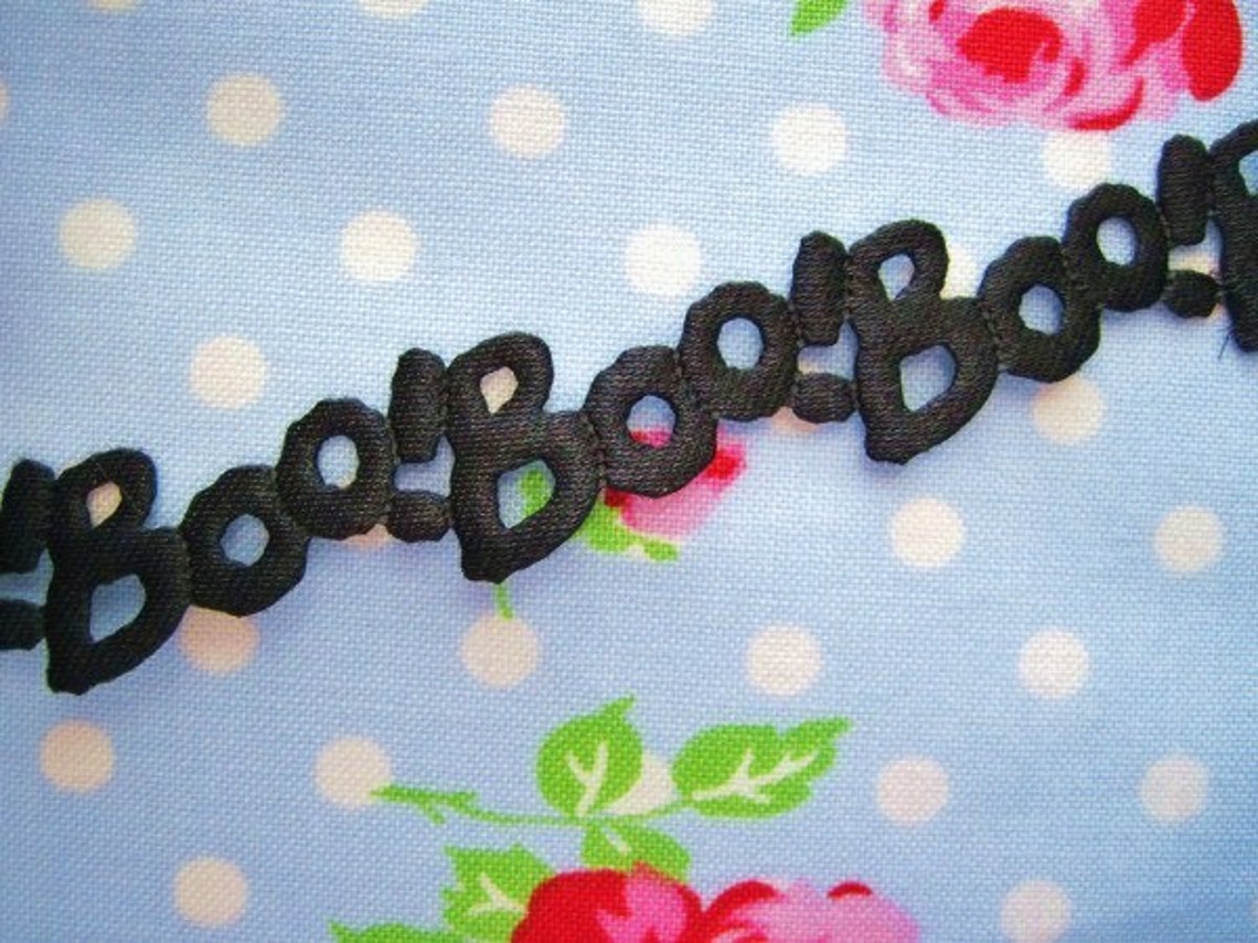 BOO Satin Cut Out Ribbon/trim - 5/8 Inch - 1 Yard - Etsy