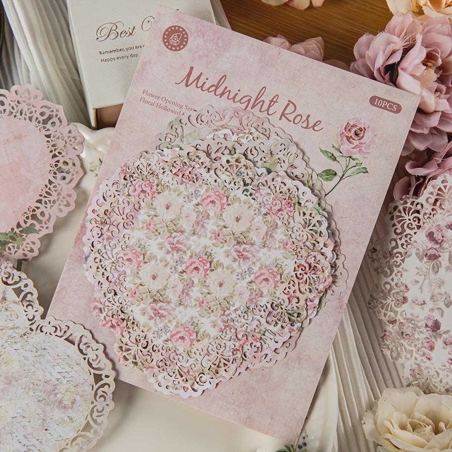 Shabby Pink Rose Vintage Style Lace Doily Papers - Set of 10 - Etsy