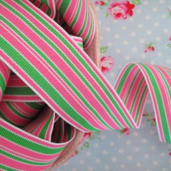Pink and Green Ribbon - Etsy