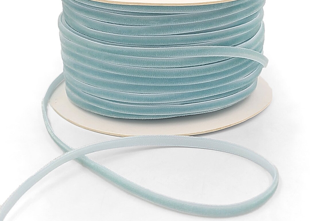 Powder Blue Velvet String Ribbon - 1/8 Inch - 1 Yard - Etsy