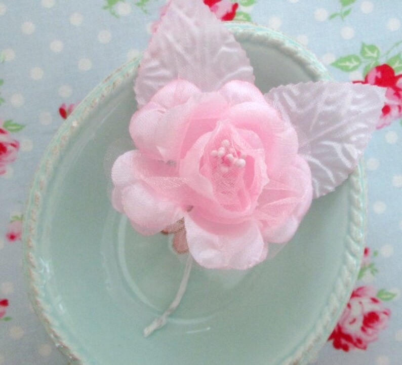 Pale Pink Satin Rose Pick - Etsy