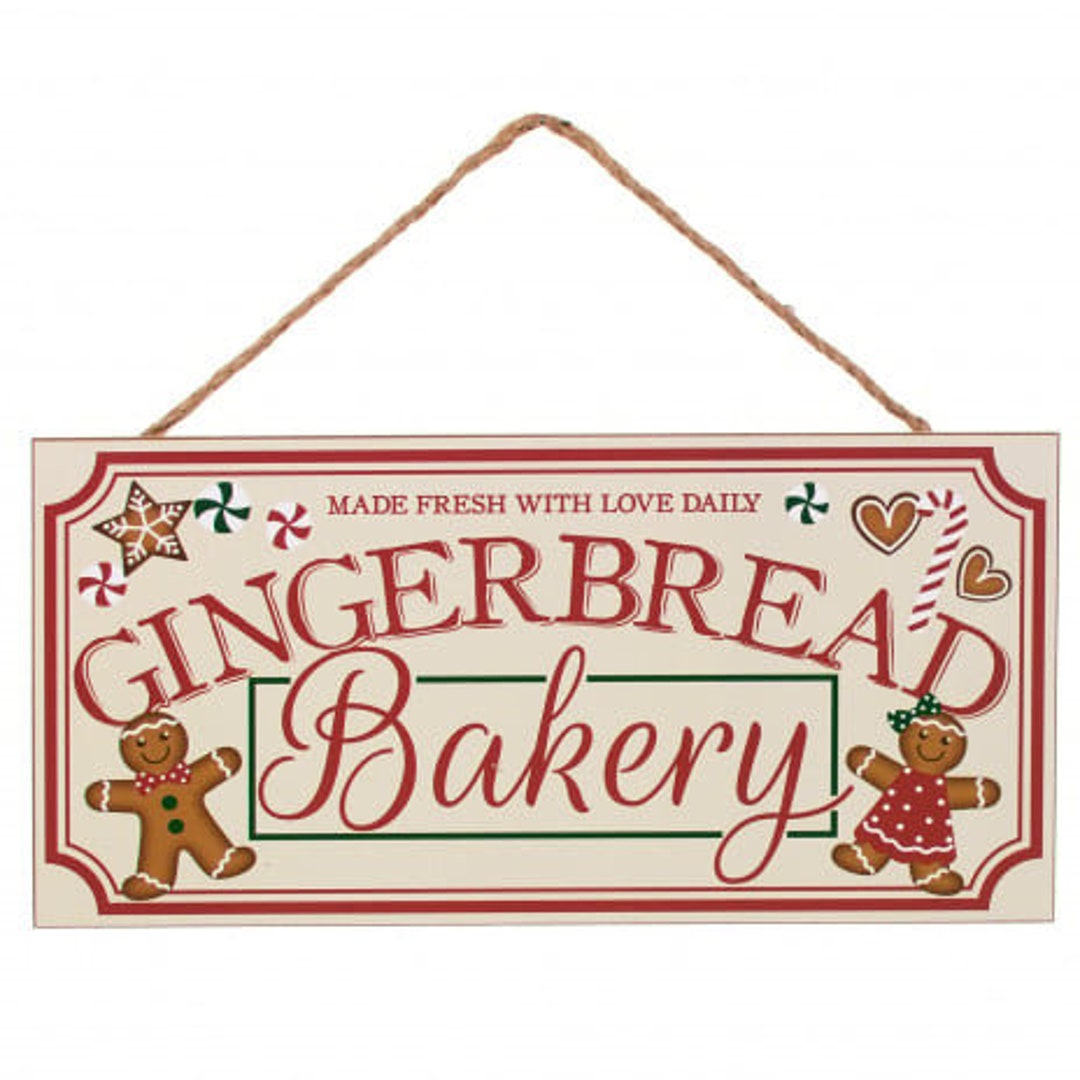 12" Wooden Sign: Gingerbread Bakery - Etsy