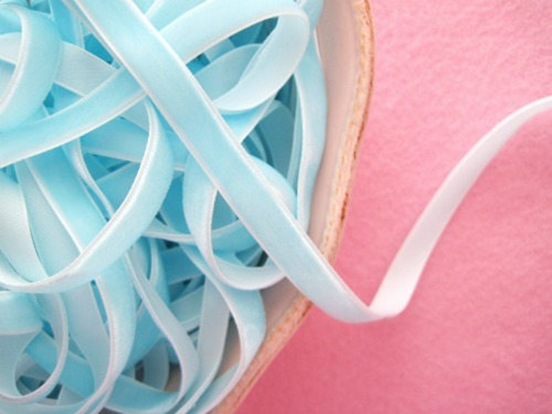 Pale Aqua Blue Velvet Ribbon - 3/8 Inch - 1 Yard - Etsy