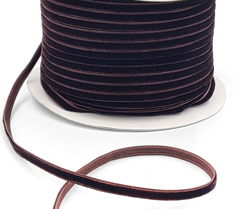 Dark Brown Velvet String Ribbon - 1/8 Inch - 1 Yard - Etsy