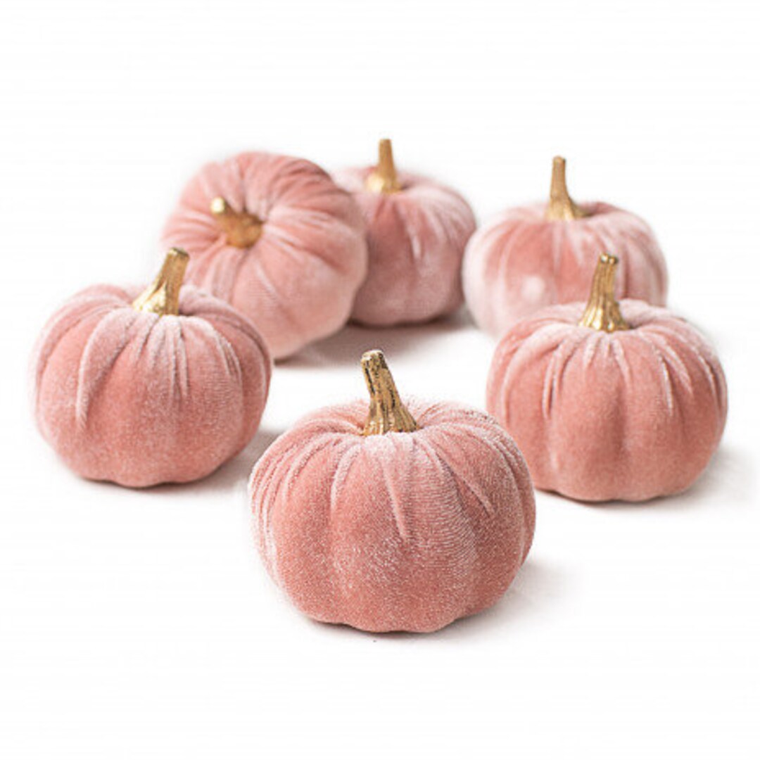 3" Velvet Foam Pumpkins: Rose Pink - Set of 6 - Etsy