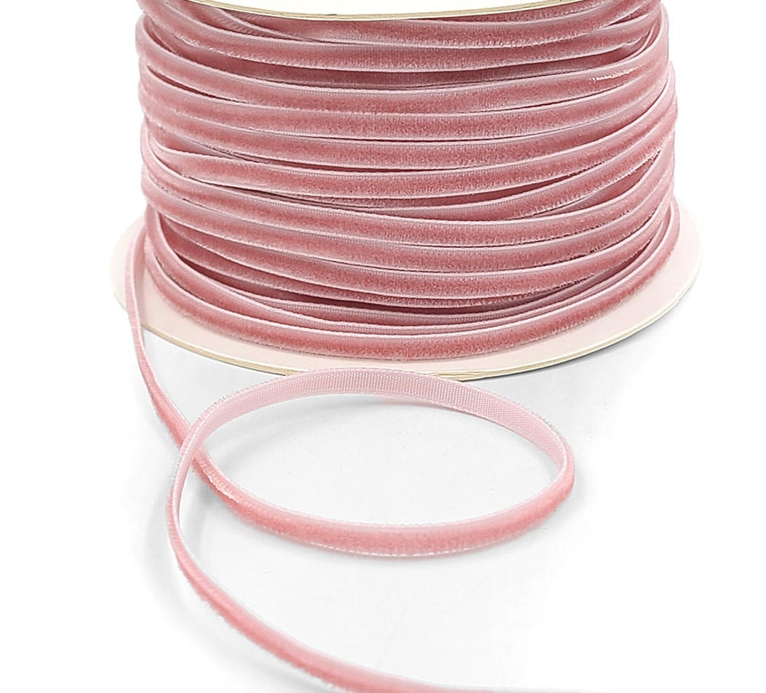 Dusty Pink Velvet String Ribbon - 1/8 Inch - 1 Yard - Etsy