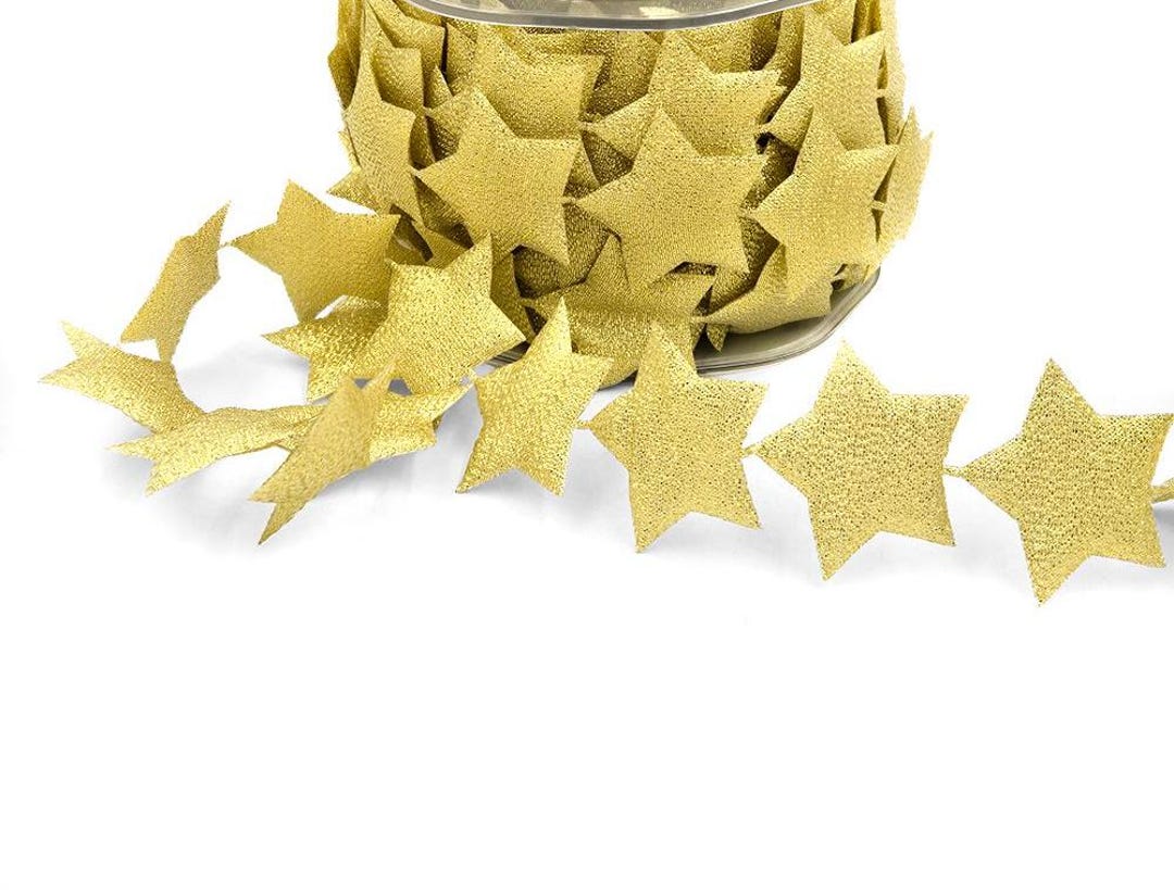 Puffy Metallic Gold Star Banner Ribbon - 1 1/2" - 1 Yard - Etsy
