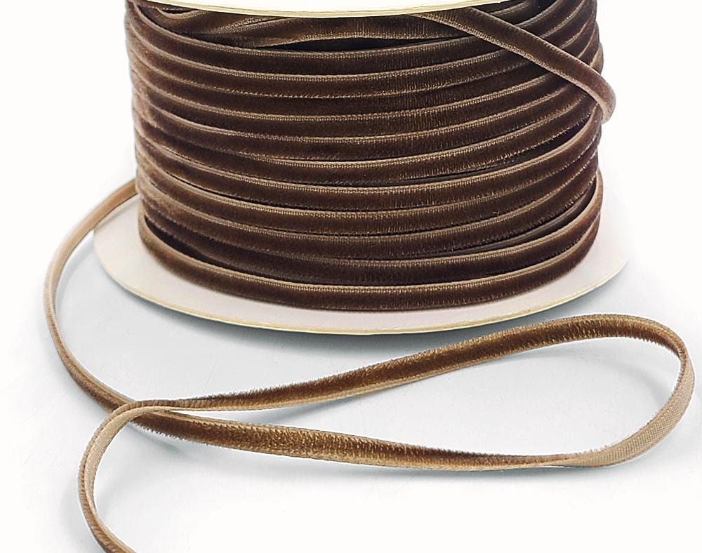 Brown Velvet String Ribbon - 1/8 Inch - 1 Yard - Etsy