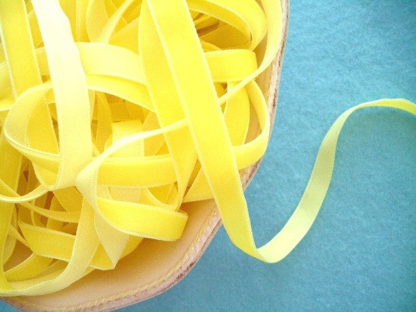 Lemon Drop Yellow Velvet Ribbon - 3/8 Inch - 1 Yard - Etsy