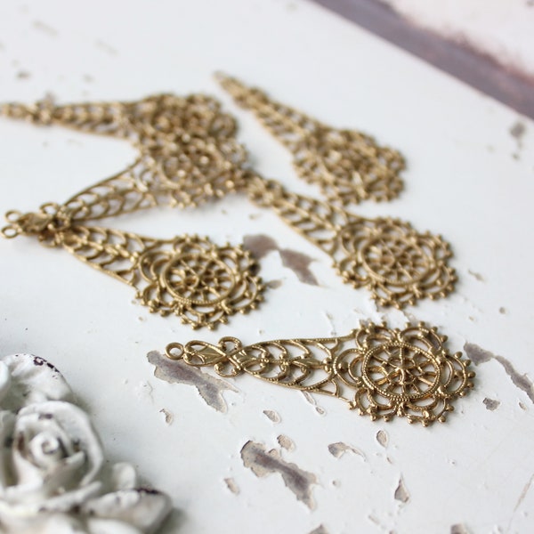 Antique Brass Filigree - Etsy