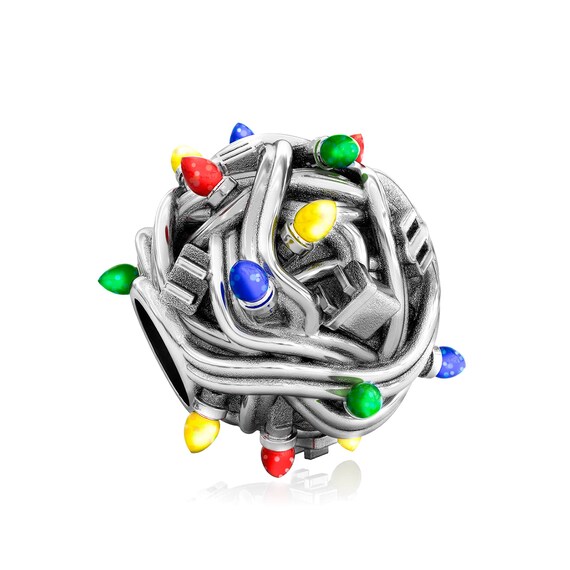 Christmas Tangled String of Lights Bead Charm Multicolored | Etsy