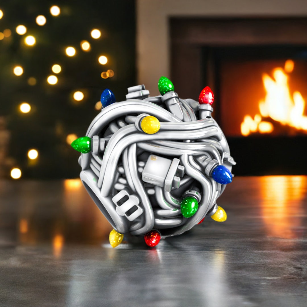 Christmas Tangled String of Lights Bead Charm Multicolored Enamel 925 ...