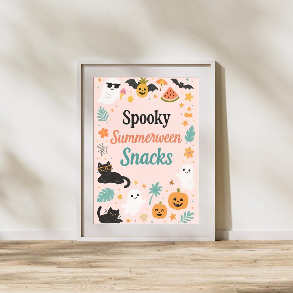 Summerween Party Sign, Summerween Table Sign, Summerween Printable ...