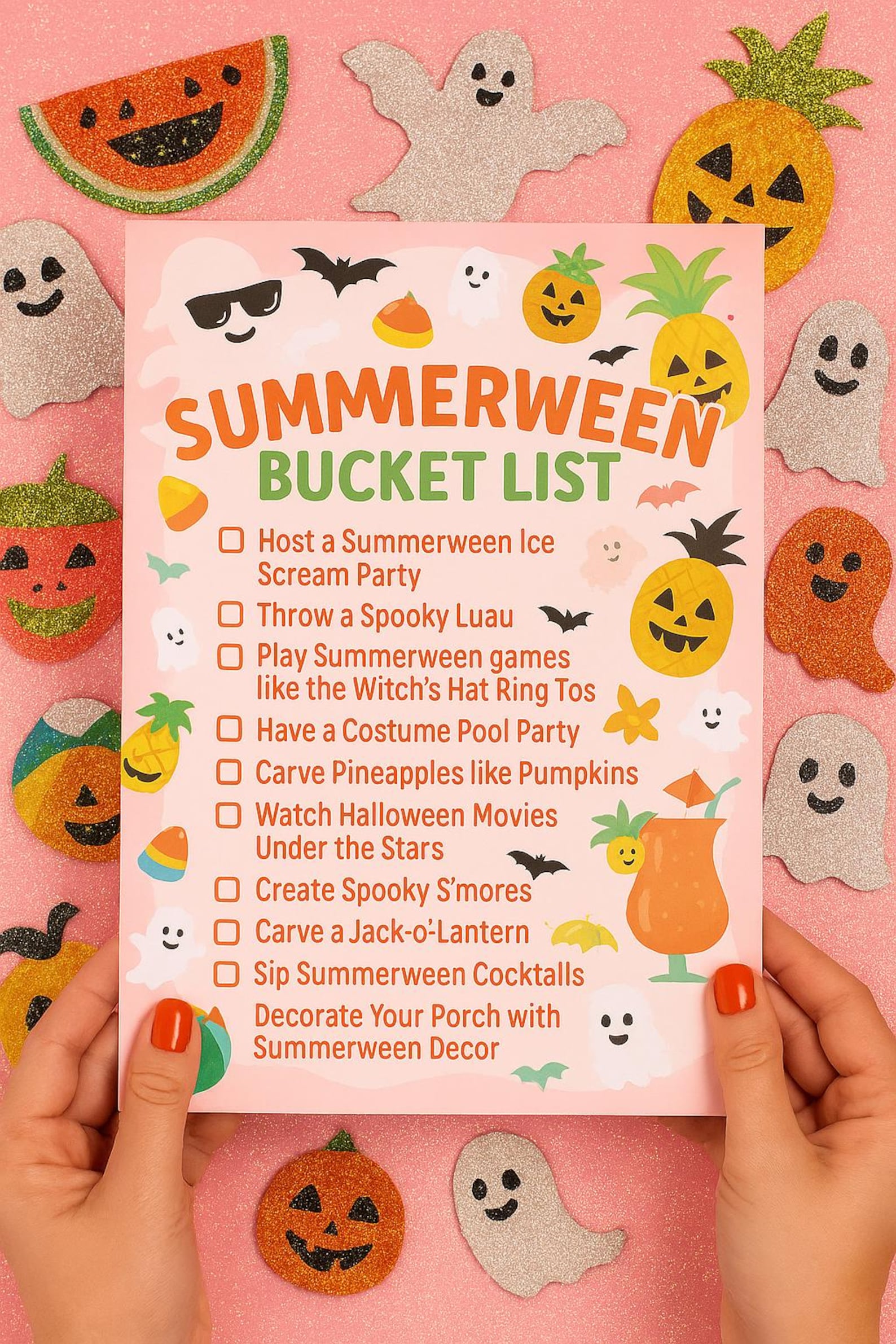 Printable Summerween Bucket List - Etsy